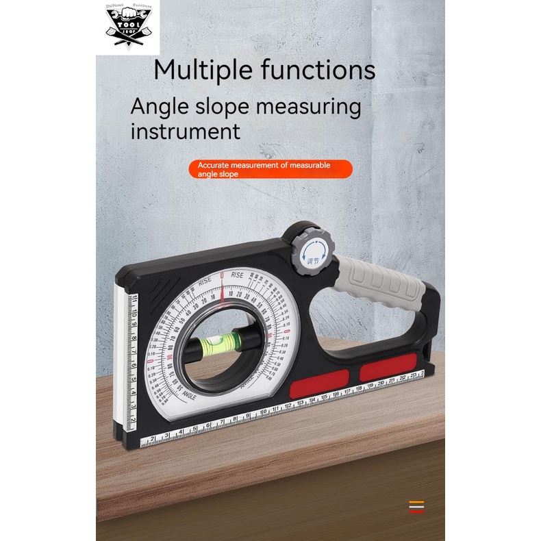 Slope gradient ruler/magnetic inclinometer/goniometer/angle measuring ...