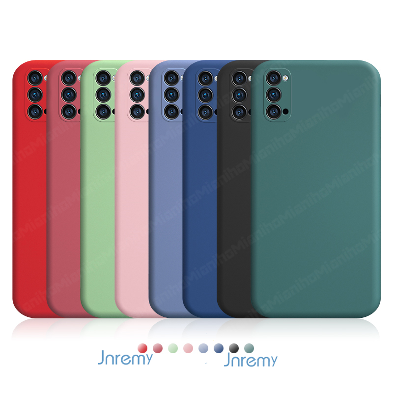 For Oppo Reno 5 4G Case Liquid Silicone Soft TPU Shockproof Bumper ...
