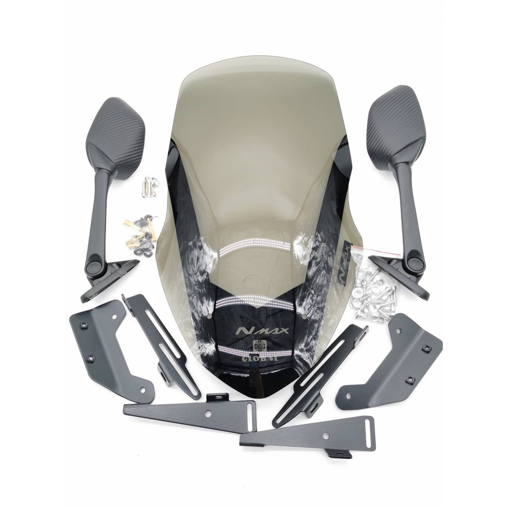 Visor nmax with side mirror and bracket carbon 2019 V1 only | Shopee ...