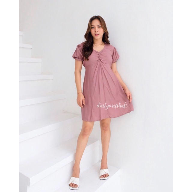 Adelle BASIC MINI DRESS (SELECT COLOR) | Shopee Philippines