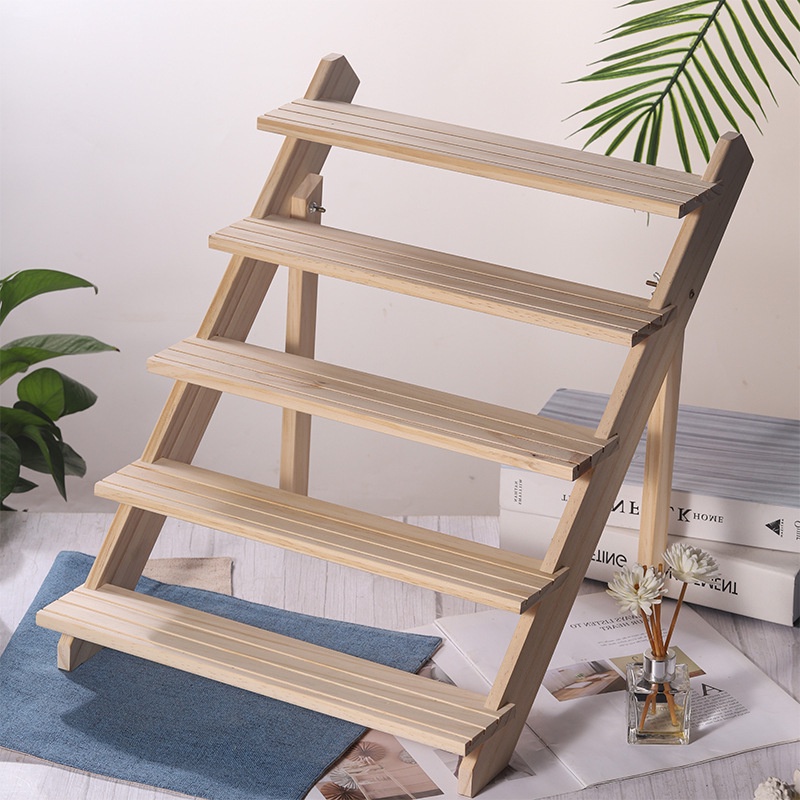 ladder display storage rack indoor and outdoor solidwood plant rack ...