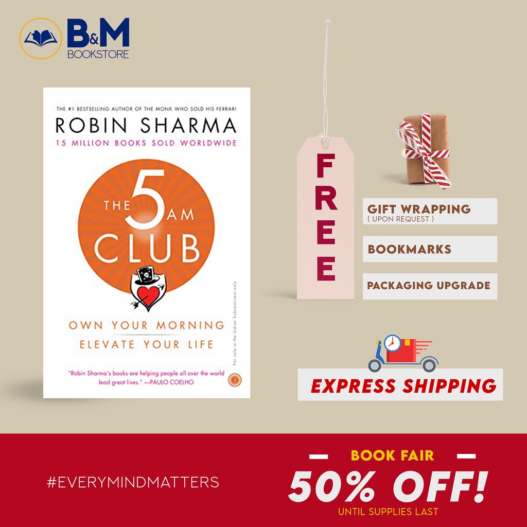5am / The 5 Am Club : Own Your Morning. Elevate Life By Robin Sharma | Shopee Philippines