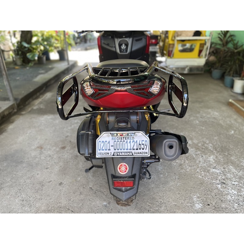 NEW ITEMS!! NMAX V2 top box bracket with side panier gloosy black also ...