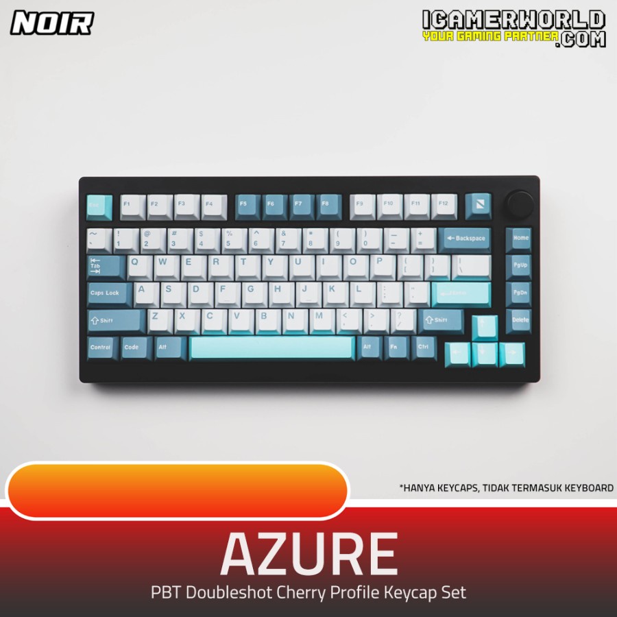 Noir Azure Cherry Profile PBT DBS Keycaps Mechanical Gaming Keyboard ...