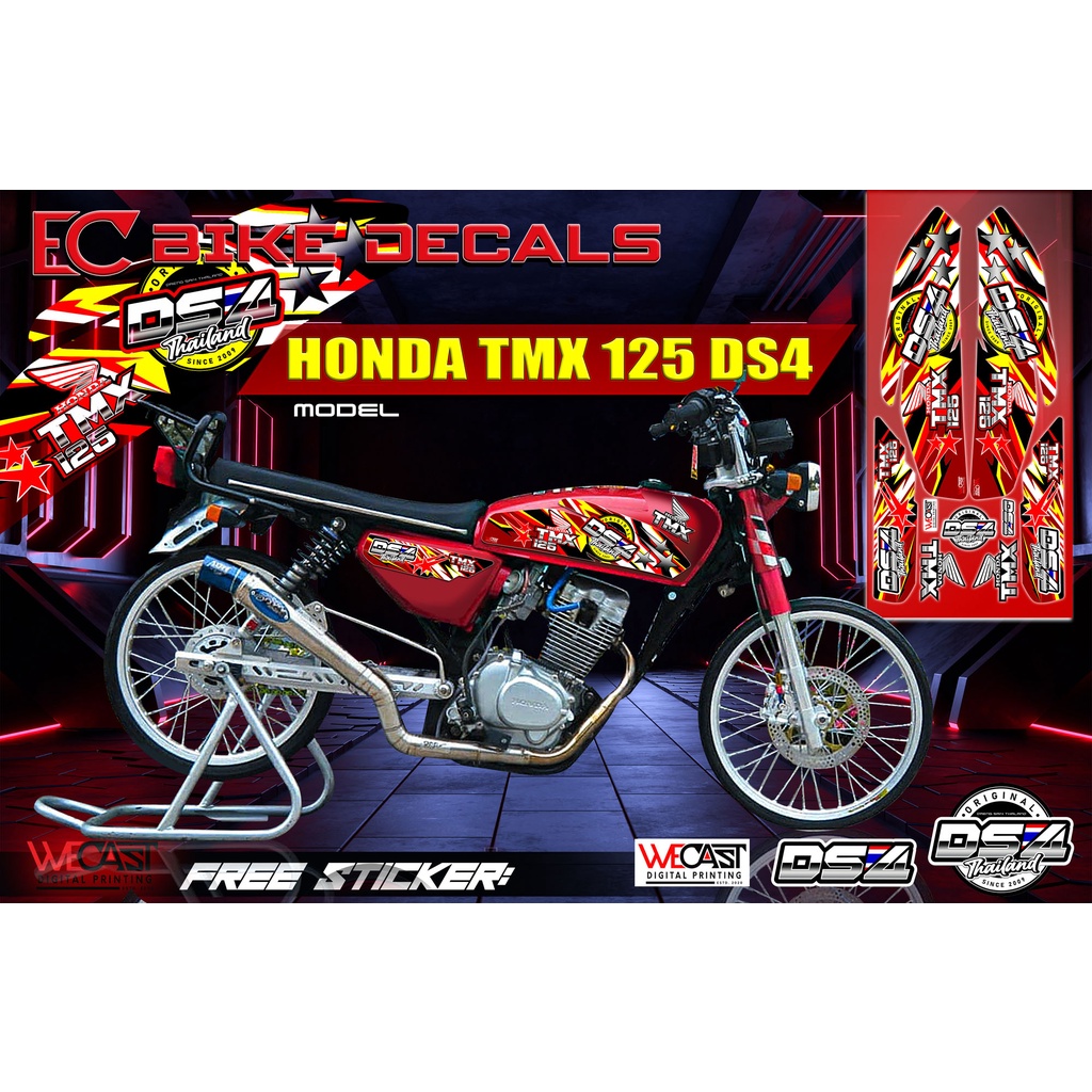 HONDA TMX 125 DS4 STRIP DECALS WITH FREE STICKERS | Shopee Philippines