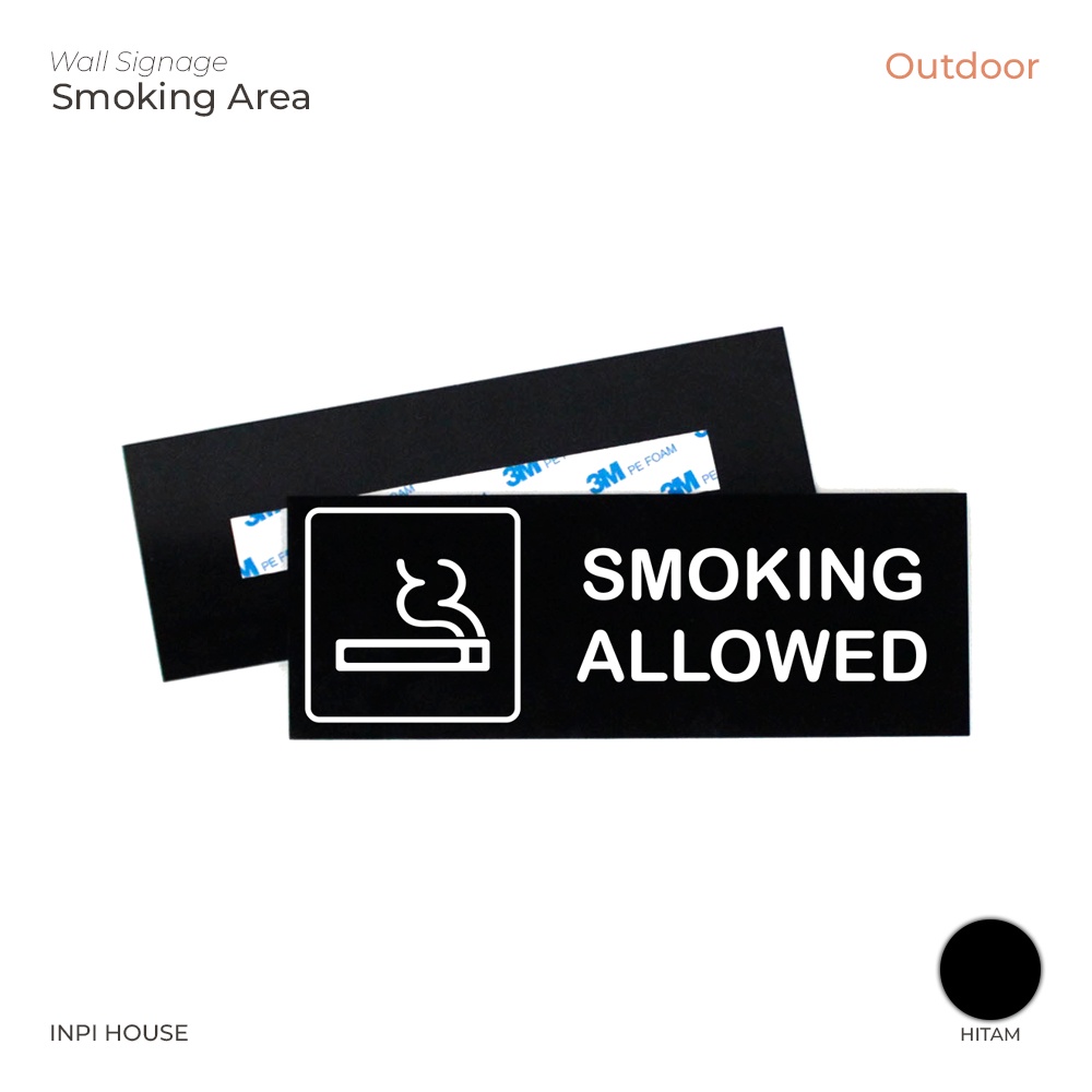 Allowed smoking signage - smoking area logo - acrylic sign - allowed ...