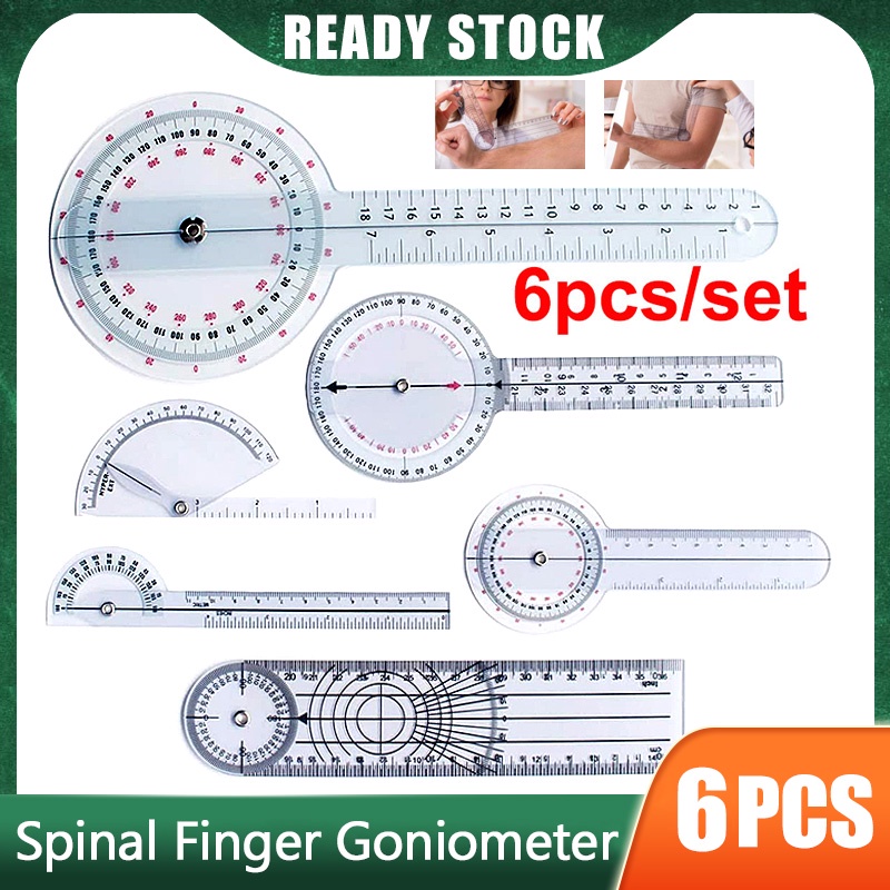 6Pcs/3pcs Medical Ruler Spinal Finger Goniometer medical ruler 180/360 ...
