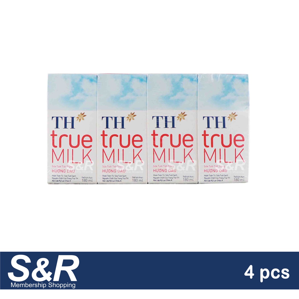 TH True Milk Strawberry Yogurt Milk 4pcs | Shopee Philippines