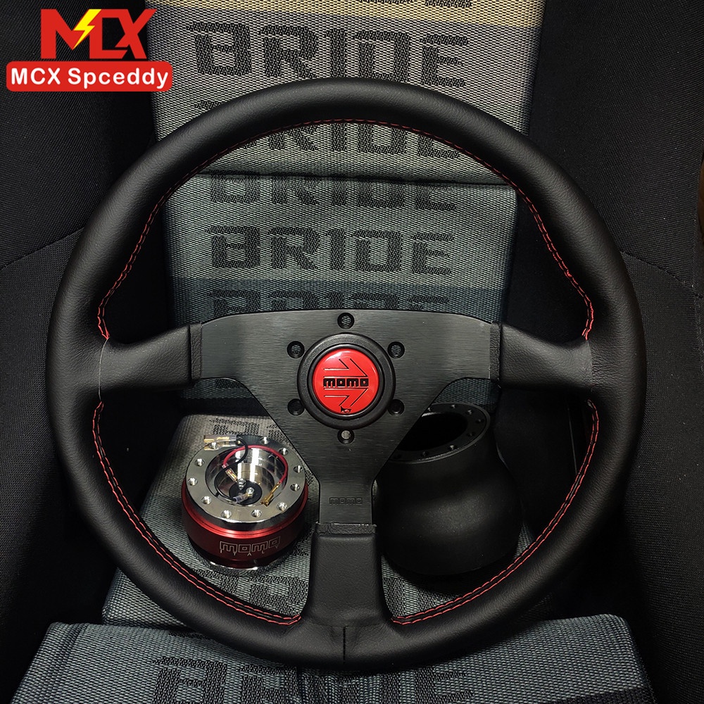 Momo v1 Italy style car racing drift sport universal 14inch 350mm real ...