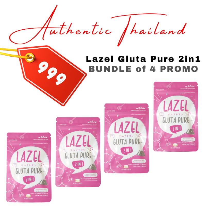 Thailand Capsule - Lazel Gluta Pure - Bundle of 4 PROMO | Shopee ...