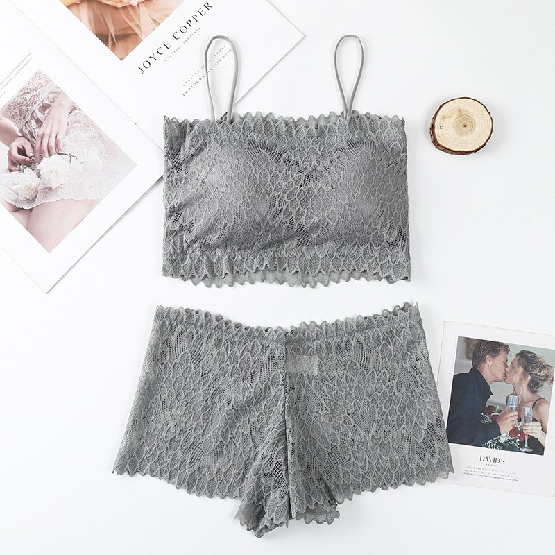 Terno Women Lace Bra Brief Set French Sexy Lingerie Set Lace Bralette ...