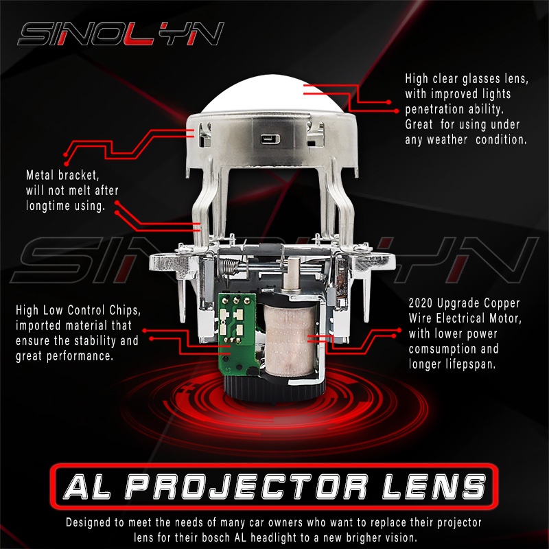 Sinolyn Bi Xenon D2S Lenses For BMW E46 AL M3 E90 X5M E70/Audi A4 B8/Volvo V50 S40/Benz W220 ...