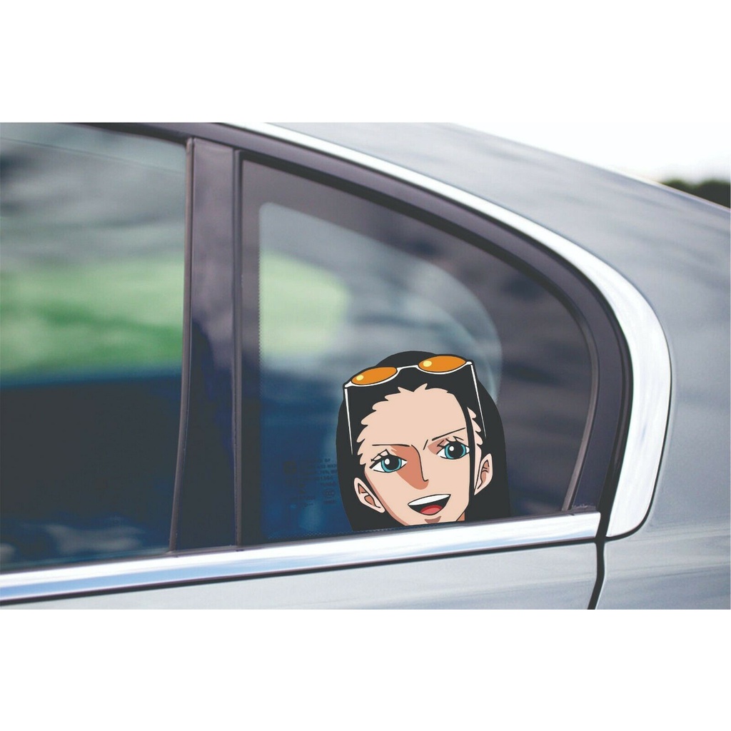1Pair/2Pcs Nico Robin Pirate funny Peeking Window Vinyl Decal Anime ...