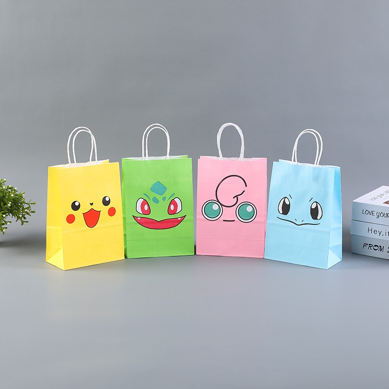 Cute Anime Pokemon Pikachu Bulbasaur Jigglypuff Squirtle Cartoon Print ...