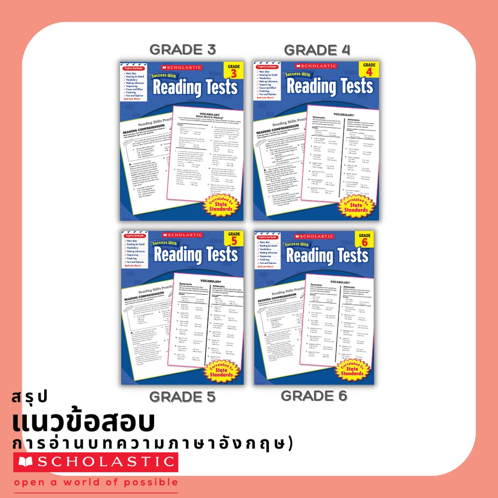Reading Test English Exam Grade 3 4 5 6 scholastic | Shopee Philippines