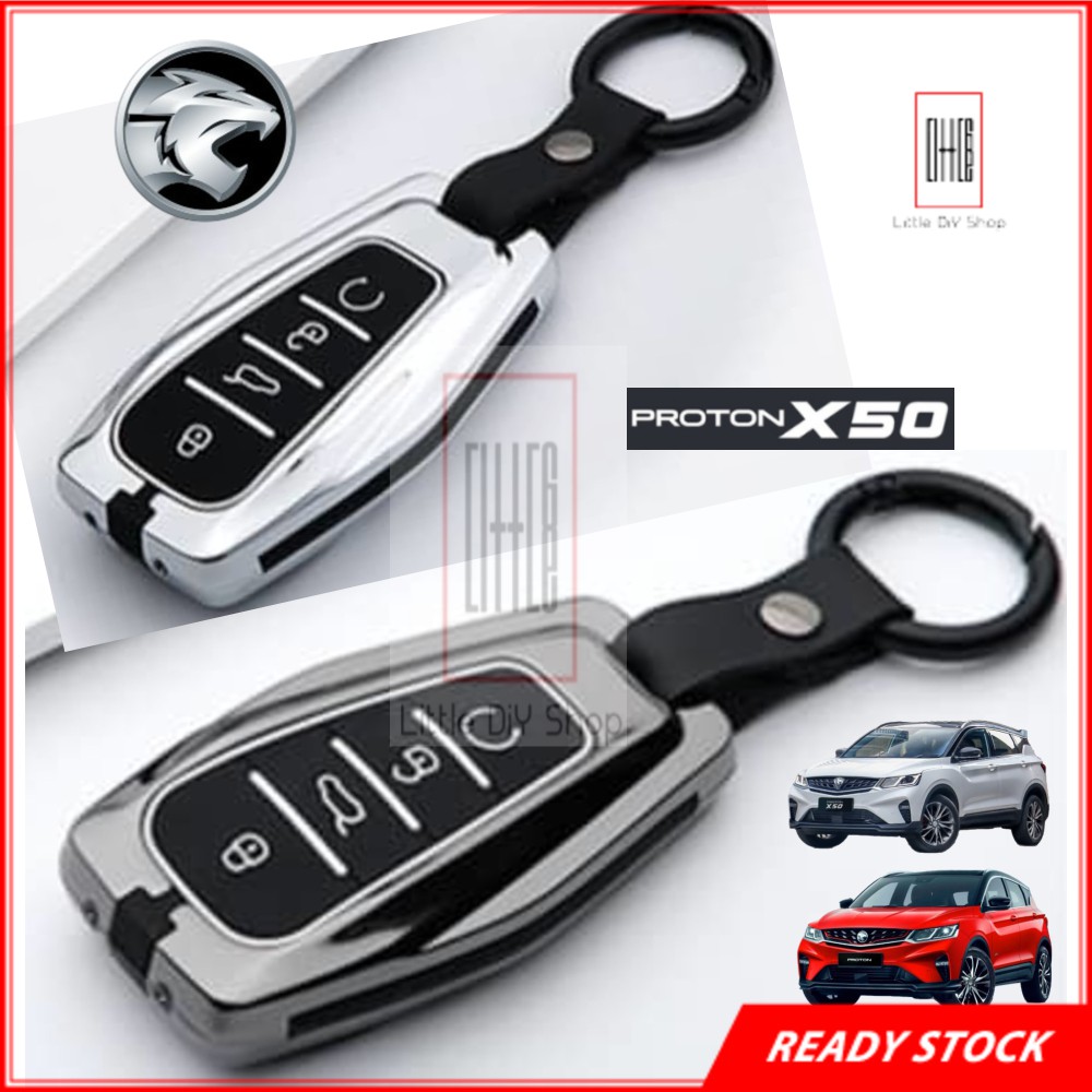 Proton X50 X90 Key Holder Glossy Steel with Silicon Casing and Key Clip ...