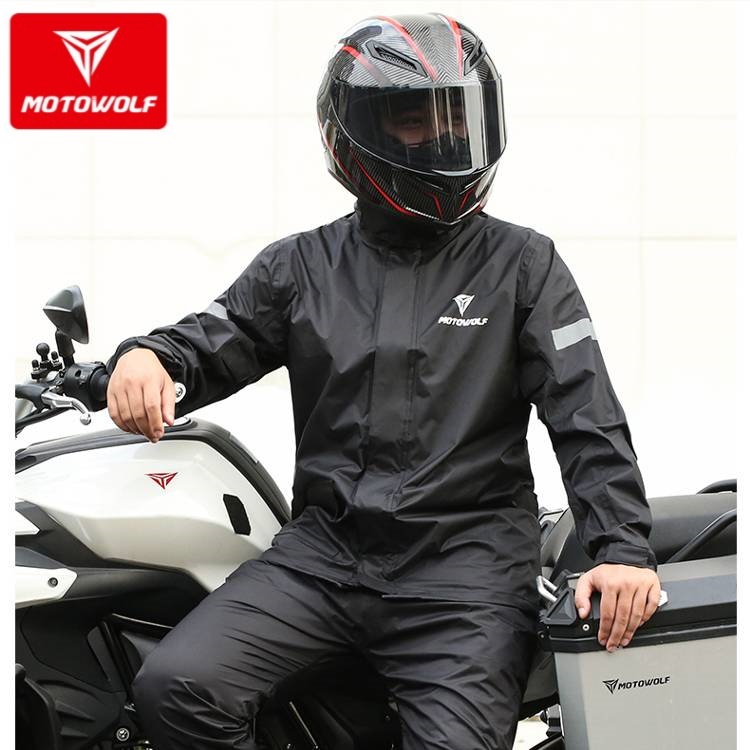 Original MOTOWOLF® V1 Motorcycle Raincoat / Rain Protectors (1 SET of ...