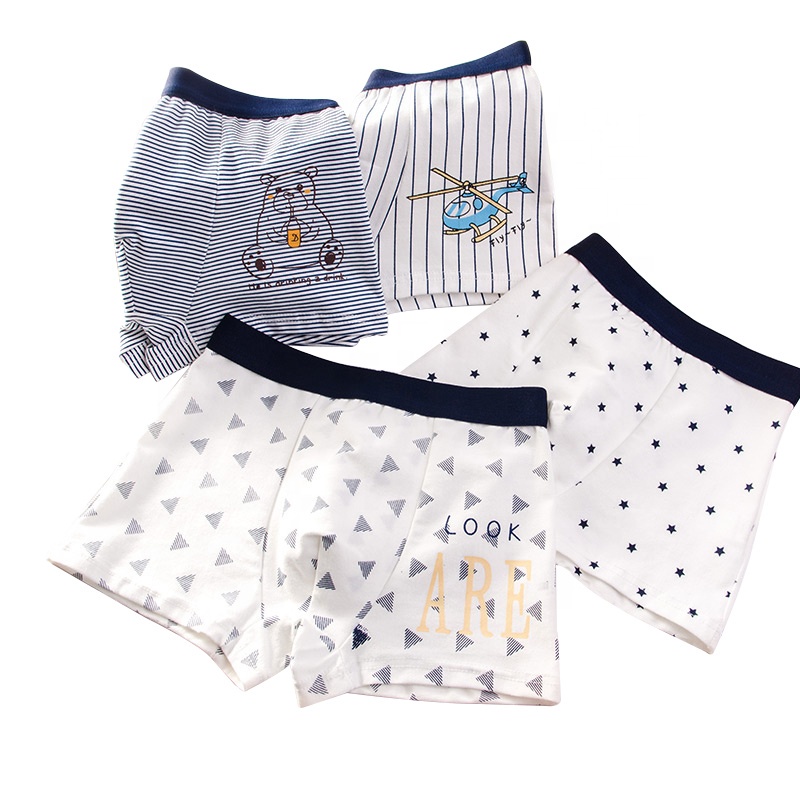 4Pcs/Set imported Cotton Kids Boxer Shorts 1-12Y Boys Underwear Baby ...