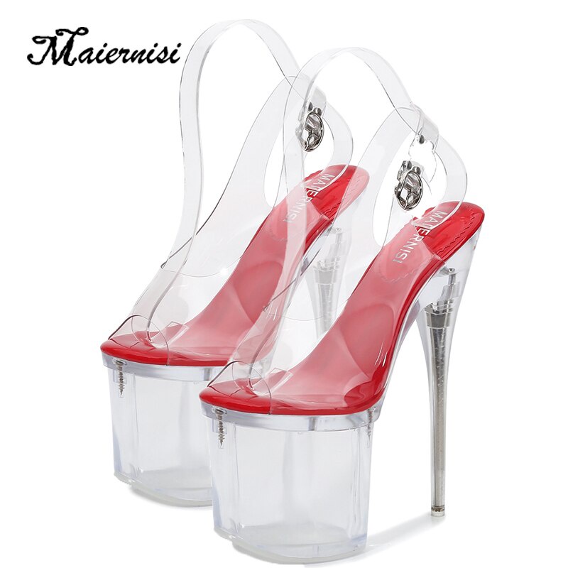 Model runway sexy platform 9cm high heels 19cm model sandals woman ...