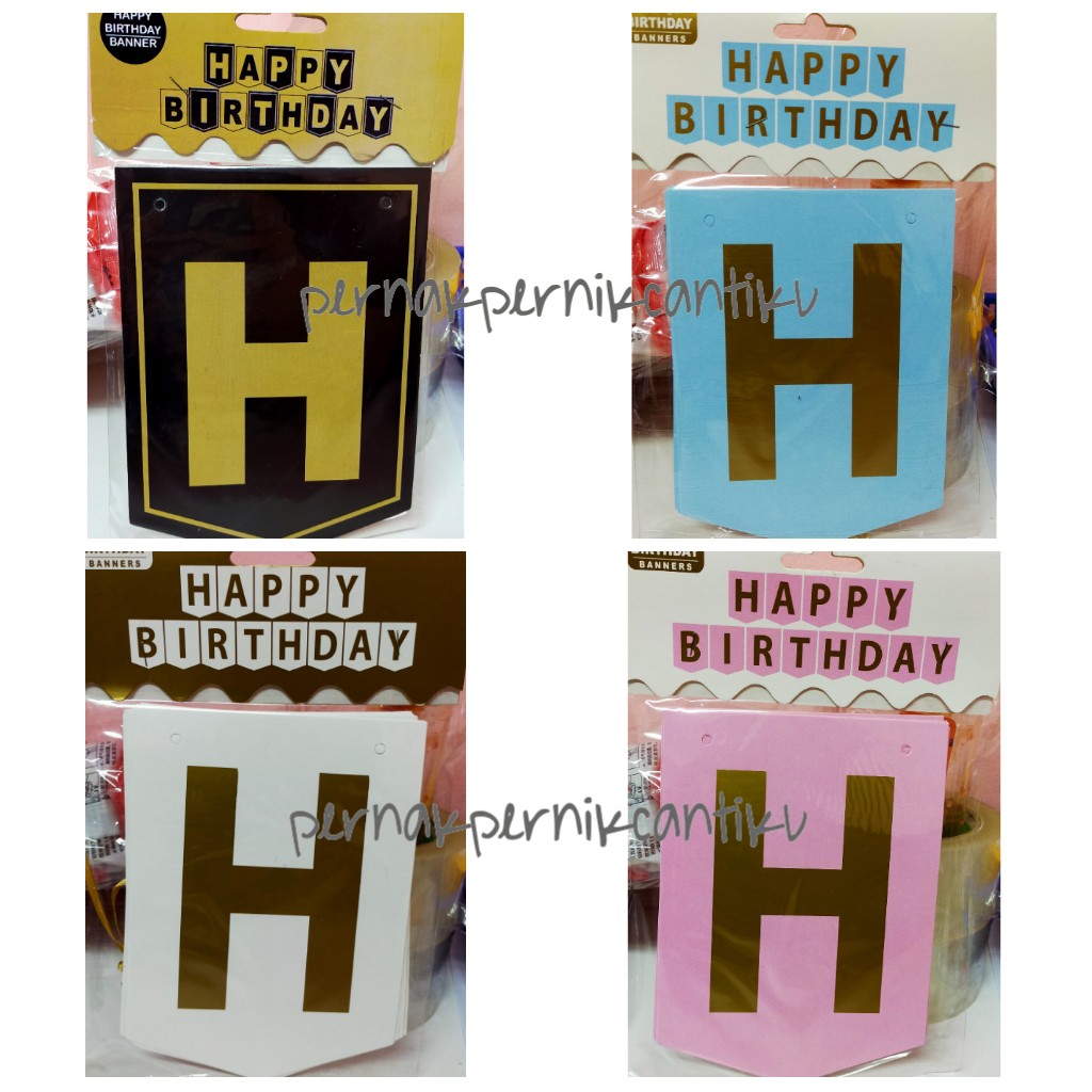 Plain GOLD HAPPY BIRTHDAY BANNER / BUNTING FLAG HBD GOLD / BIRTHDAY ...