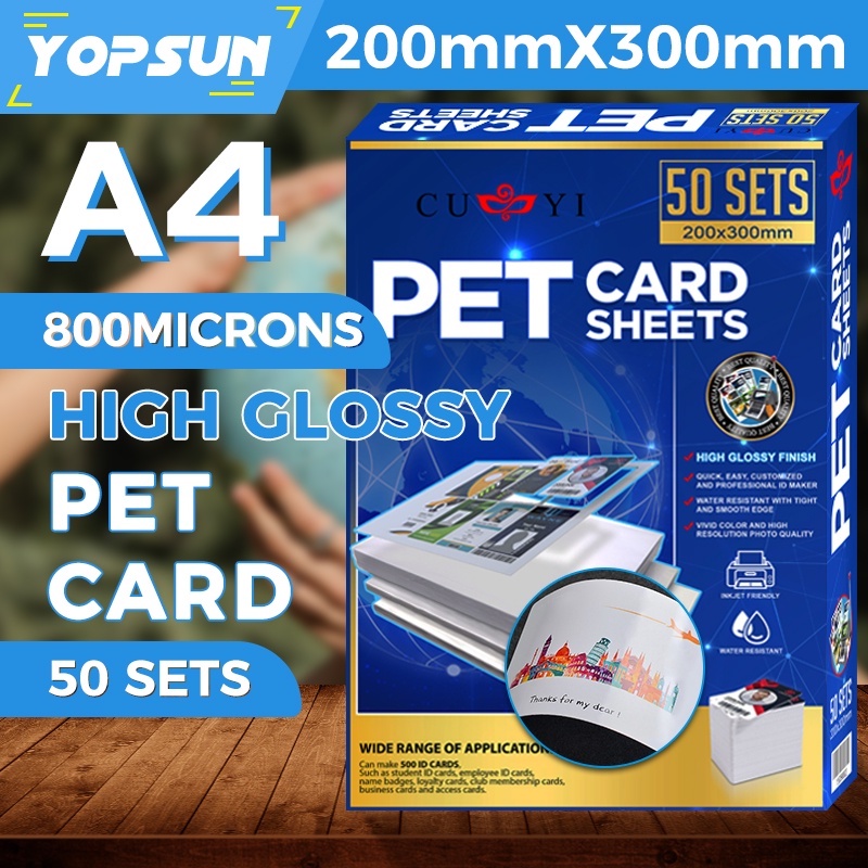 CUYI PET Sheets A4 Size Use For Making ID | Shopee Philippines