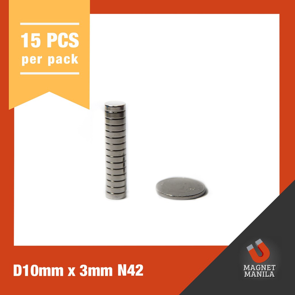 Magnet Manila 20pcs D10mm X 3mm N42 Strong Neodymium | Shopee Philippines