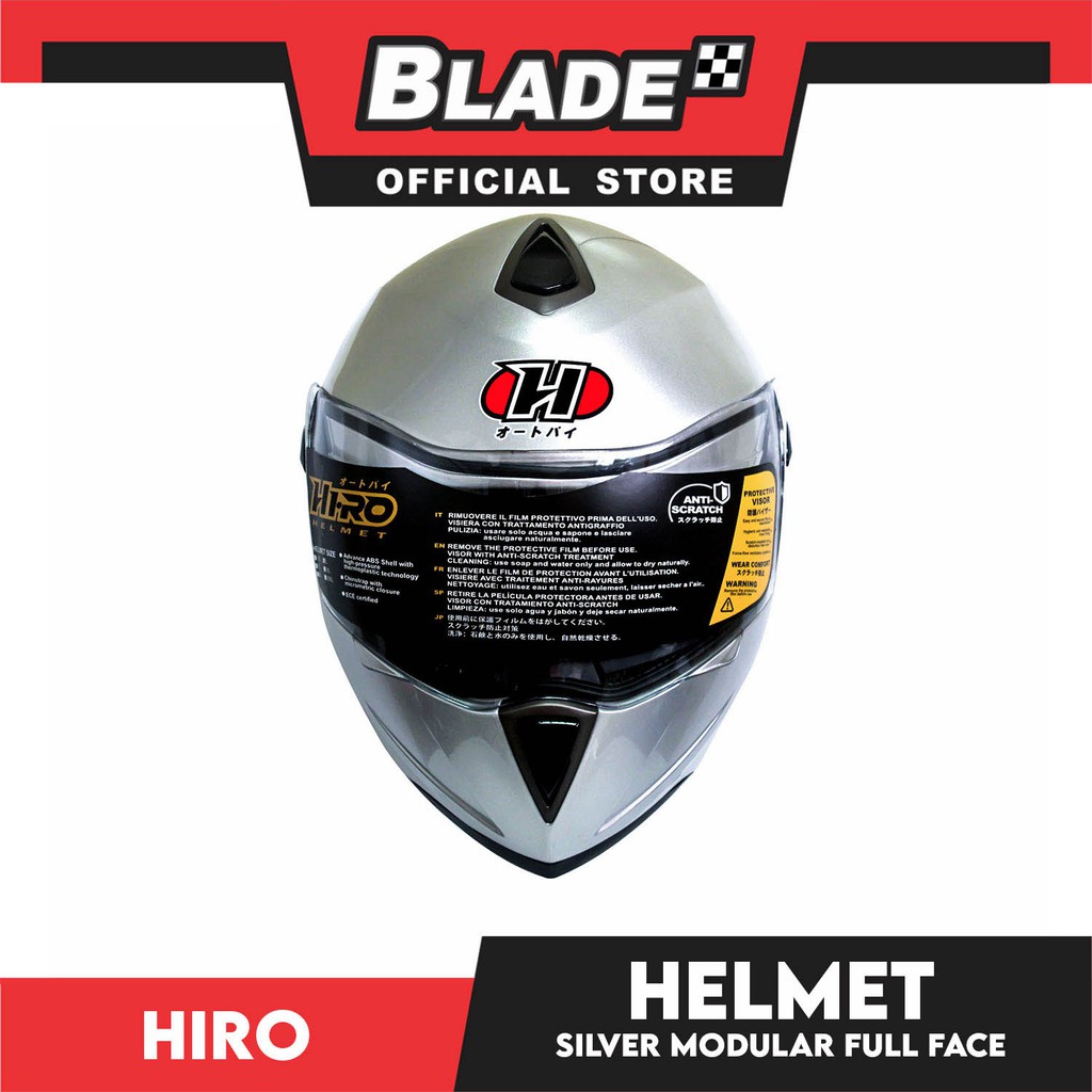 HIRO Helmet HD-701 Silver (Modular) | Shopee Philippines