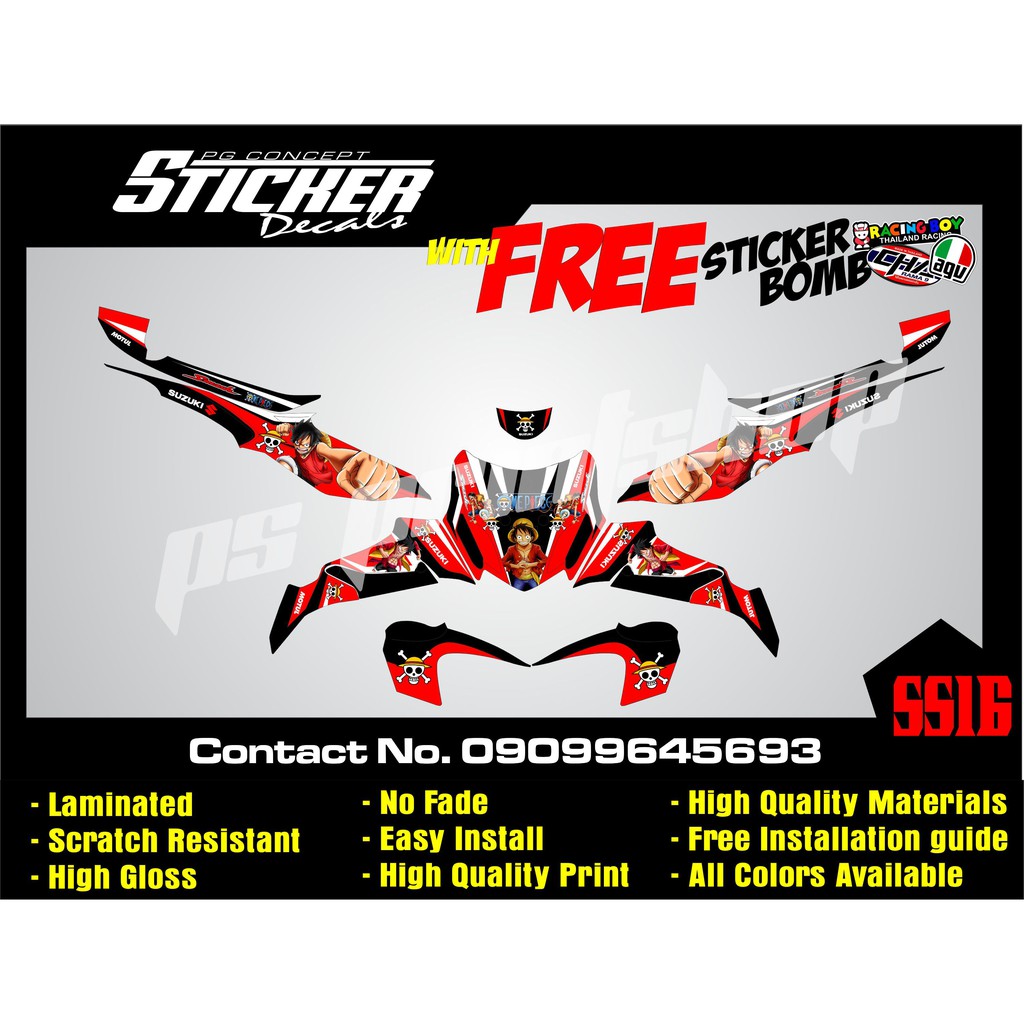 Smash suzuki 115 full set Body sticker decals Batch 1 | Shopee Philippines