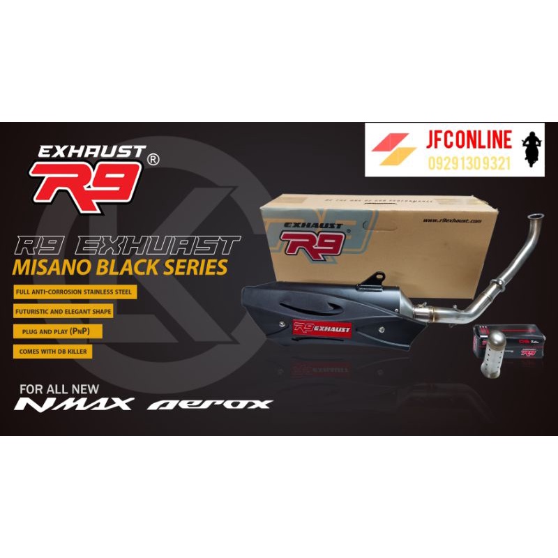 R9 Exhaust Misano Series+Silencer Nmax V1 V2/Aerox V1 V2 | Shopee ...