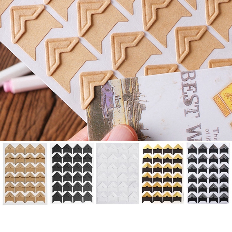 Vintage Kraft Paper Corner Sticker DIY Photo Album Pure Handmade Photo ...