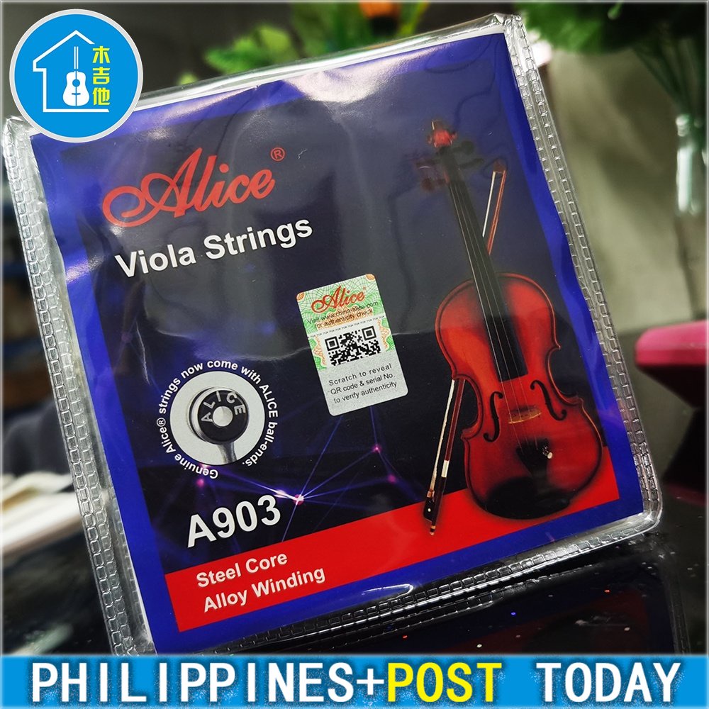Viola String Alice A903 Universal Full Set (A-D-G-C) Viola Strings Steel Core Alloy Winding 4pcs ...