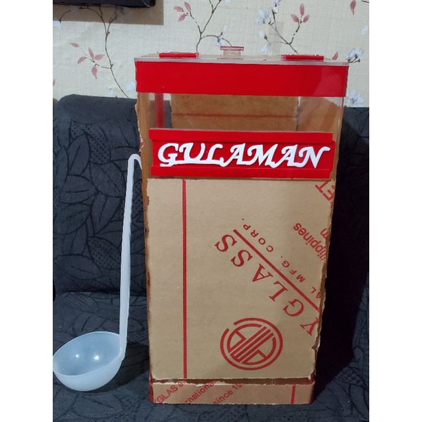Palamigan Acrylic /Juice Container Free Sandok & Nametag | Shopee ...