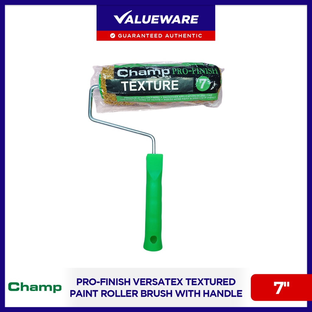 Champ 7" Versatex Textured Paint Roller Brush with Handle Pro-finish ...