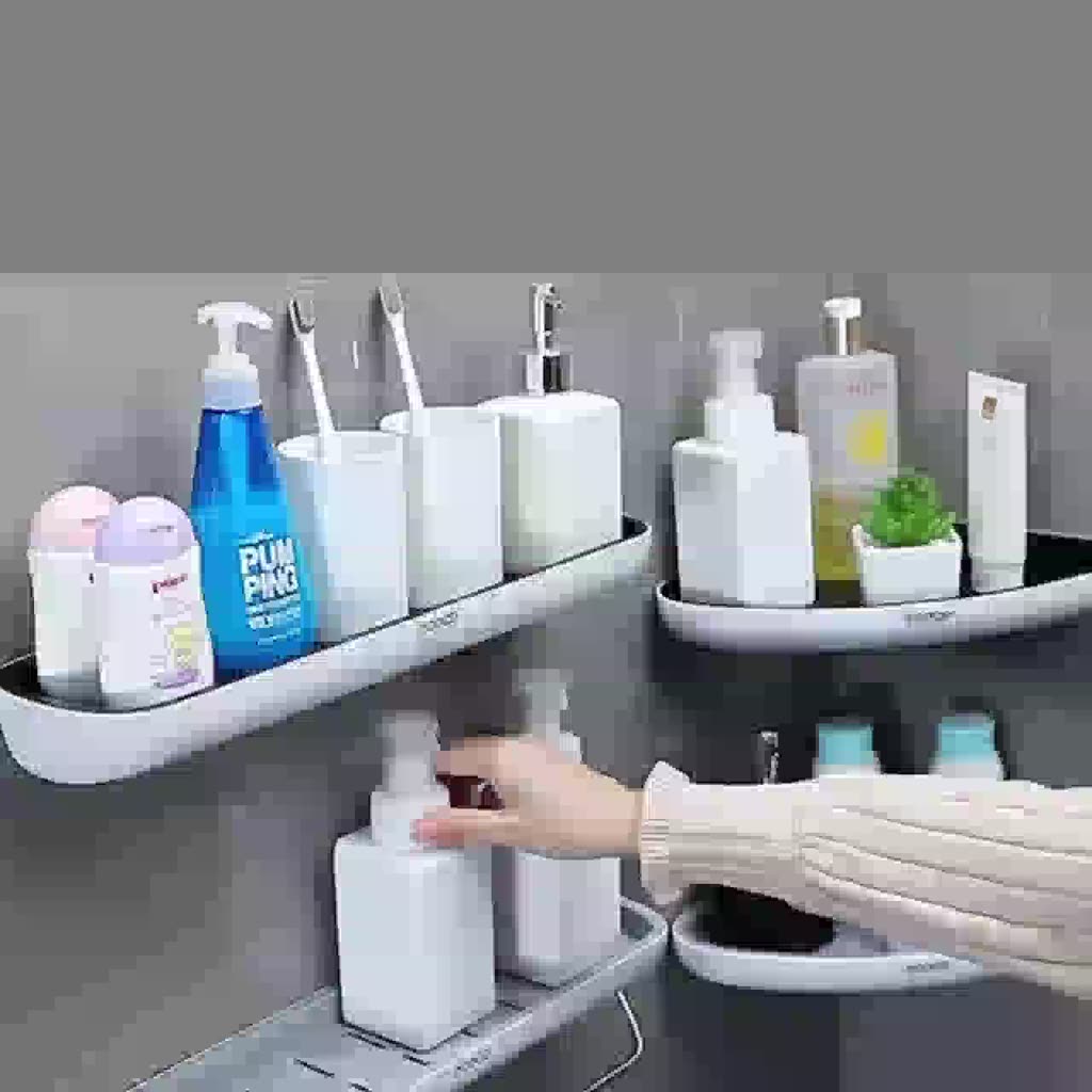 Ecoco Bathroom Shelf Organizer Wall Mounted Corner Shelves No Drill ...