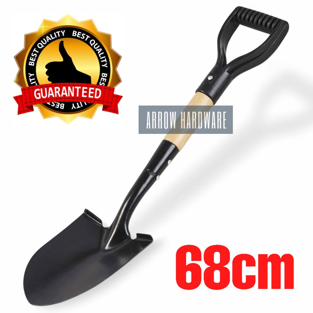 68cm Steel Shovel With Wooden Handle Tip | Shopee Philippines