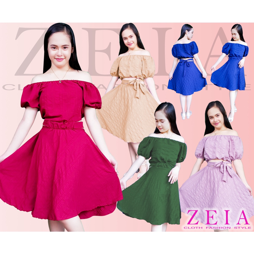 ZEIA two-way puff kids dress in bubble lattice | Shopee Philippines