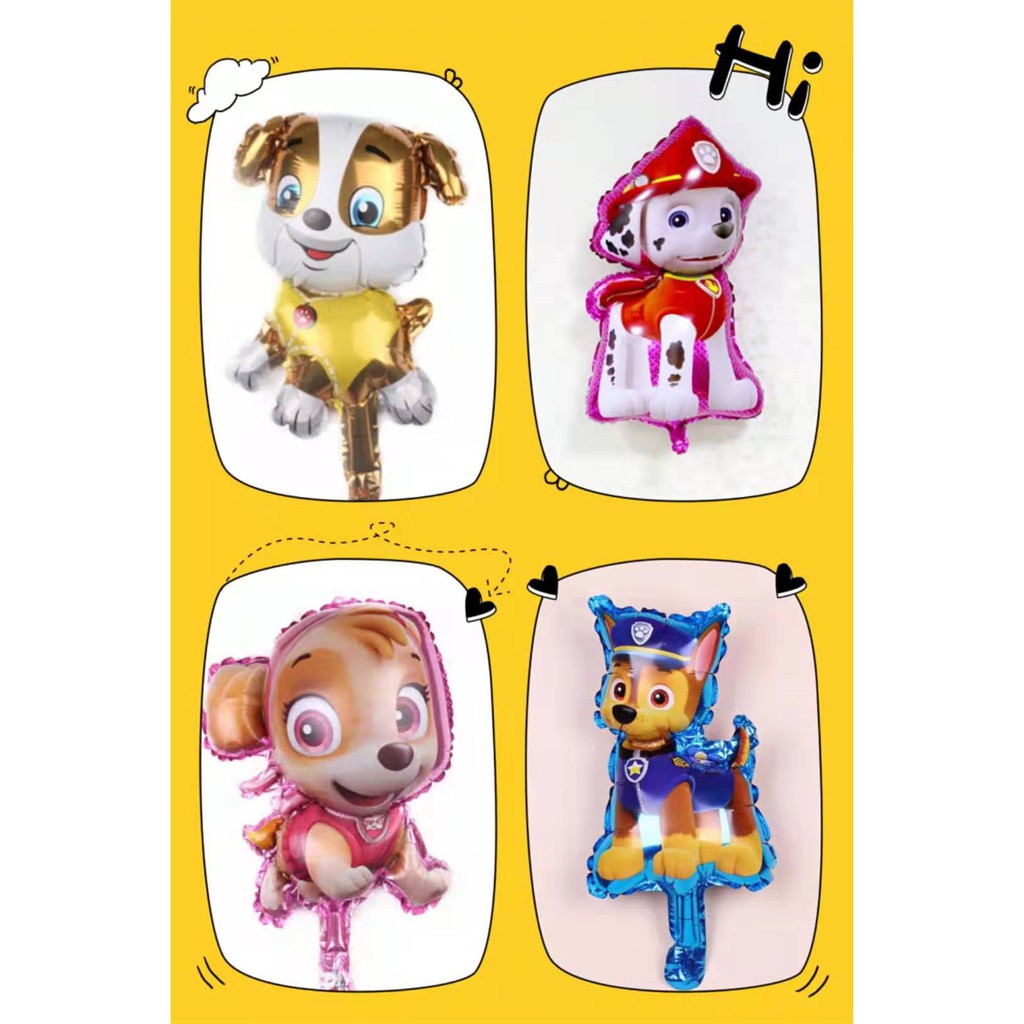 14 inch PAW Patrol theme Marshall Rubble Chase Sky cartoon party decorations aluminum foil ...