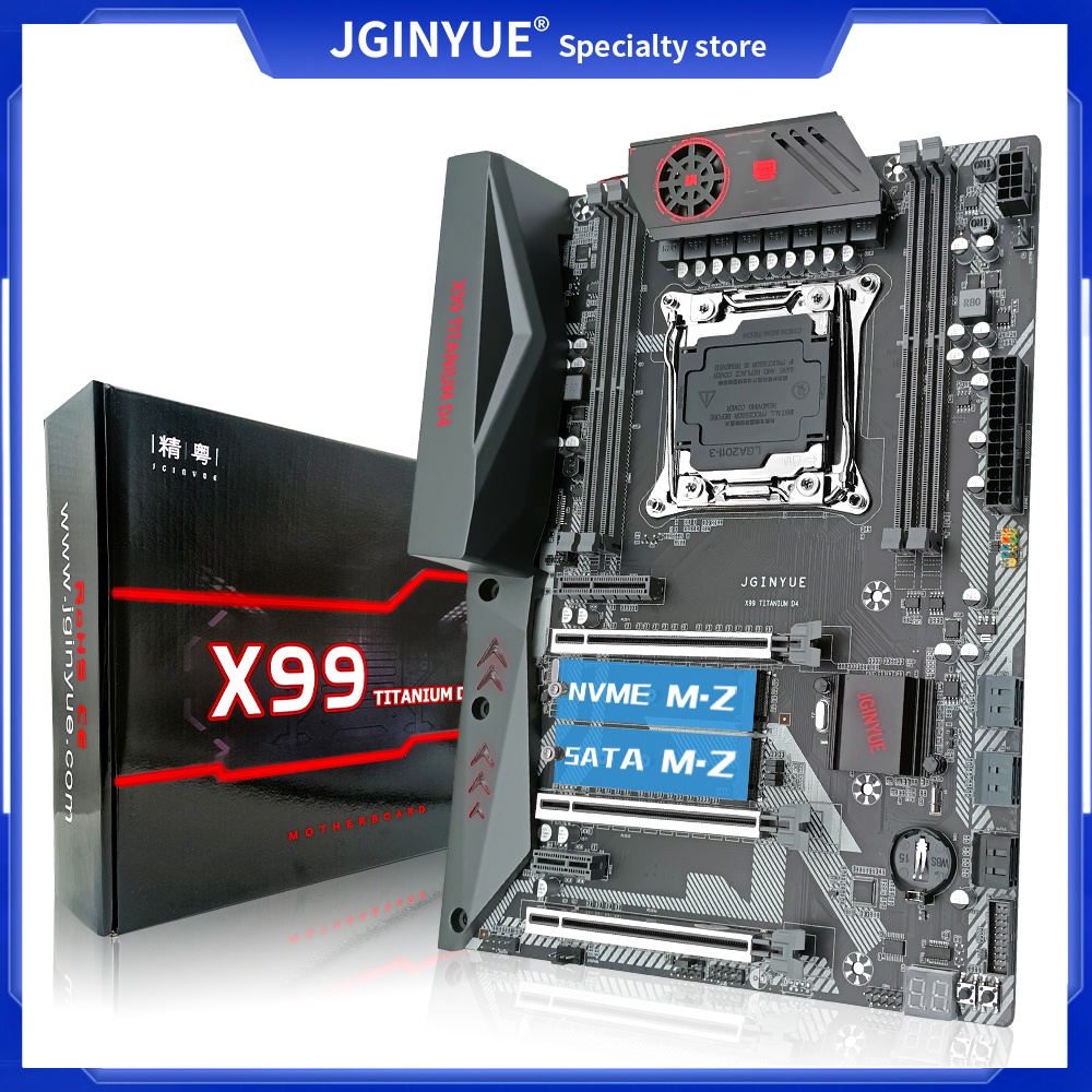 JGINYUE X99 Motherboard LGA2011-3 Support Xeon E5 V3 V4 CPU Processor ...