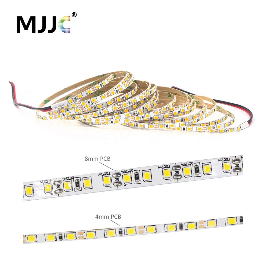 LED Strip Light 12V SMD 2835 4MM 8MM Warm White Slim Tira LED Tape ...