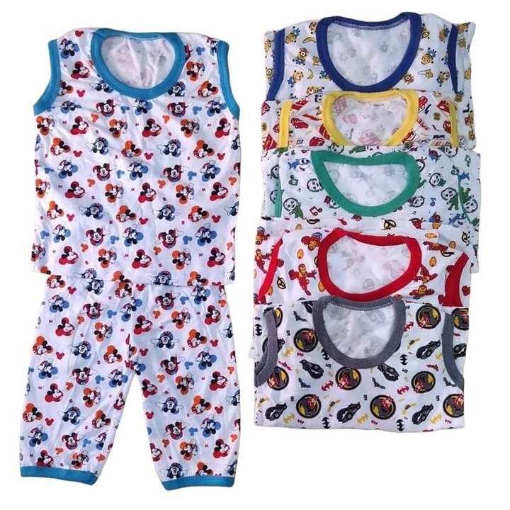 2pairs White-Muscle-Terno Pajama for BOY Kids 0-5yrs | Shopee Philippines