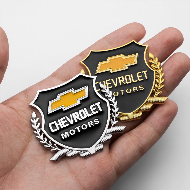 2 Pcs Metal Stickers Car Side Door Window Badge Decals for Chevrolet ...