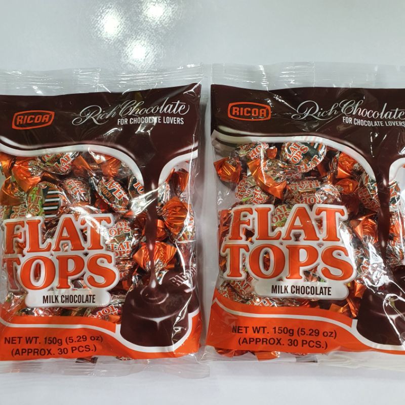 PACK OF 3 - Flat Tops & Curly Tops 150g, Milk Chocolates, Bite-size ...