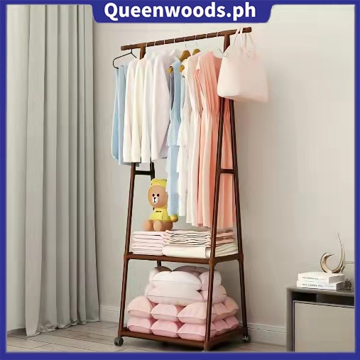 ️COD️ Triangle Coat rack floor bedroom multi-function clothes hanger ...
