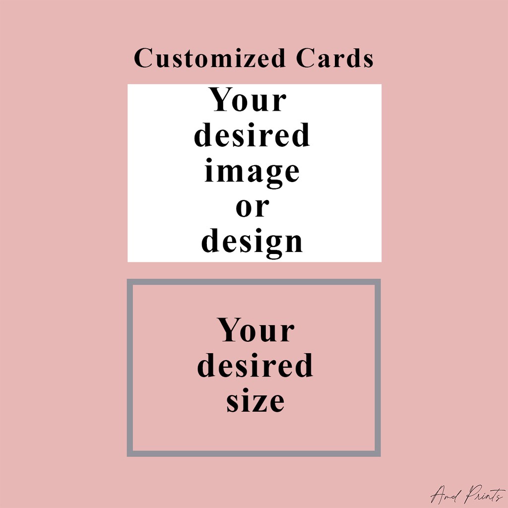 A4 Customized Cards and Size Matte or Glossy Set - Per A4 Sheet - Sharp ...