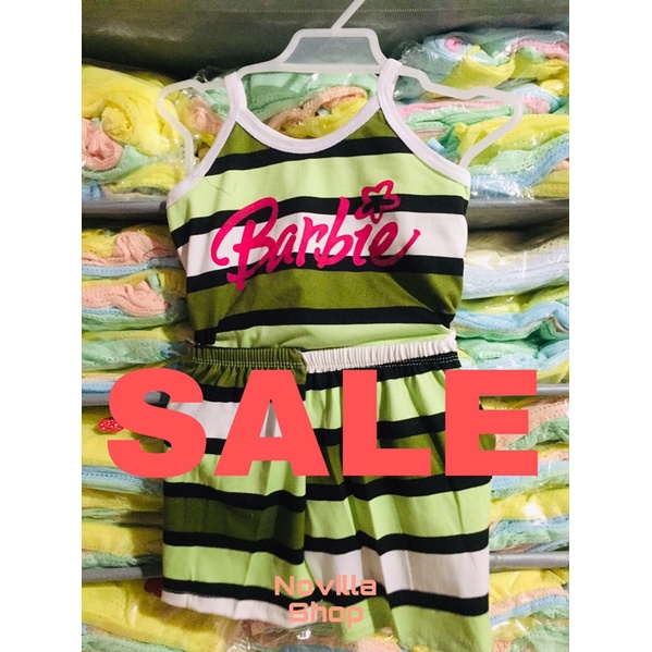 BARBIE Spag Sando and Short for Baby girl 0-6 months only | Shopee ...