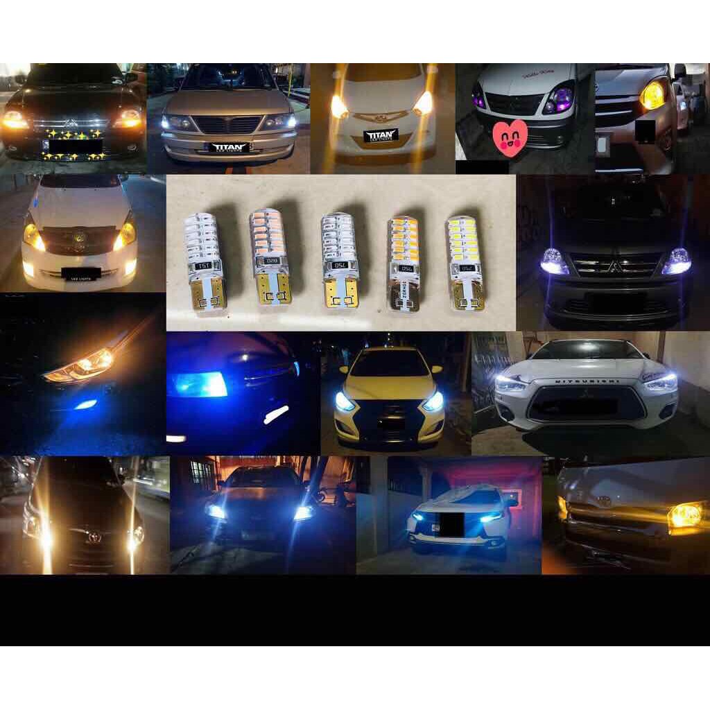 PAMILA 2pcs T10 PARK LIGHT LED PREMIUM / PEANUT BULB / W5W - PLUG AND ...