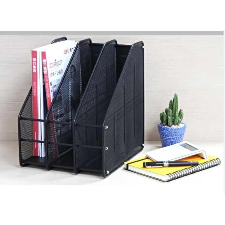 Wire mesh 3 - tier file frame/file bar/magazine rack. YYFT | Shopee ...