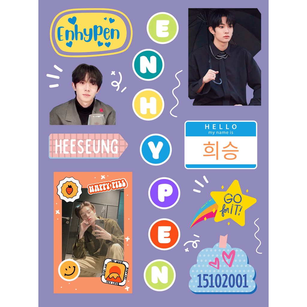 Enhypen sticker pack - enhypen Jay Jake Sunoo kpop sticker | Shopee ...