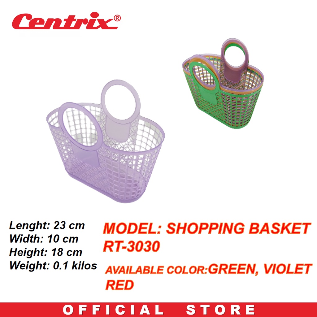 CENTRIX Portable Plastic Shopping Basket RT-3030 | Shopee Philippines