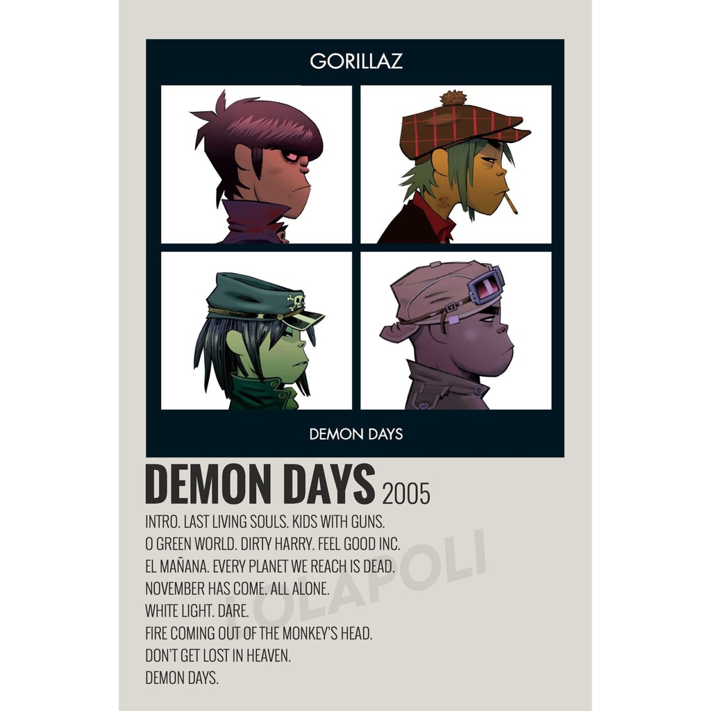 Demon Days Album Cover Poster - Gorillaz | Shopee Philippines